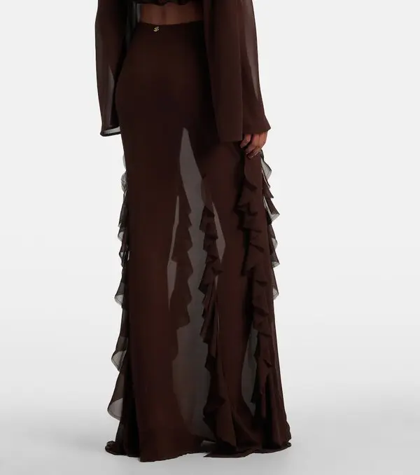 BANANHOT Ora Ruffled Maxi Skirt