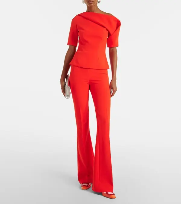 Safiyaa Alexa Crepe Fla Pants - Red