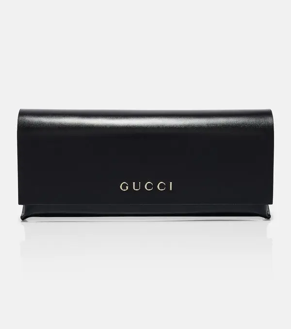 Gucci Interlocking G Crystal-embellished Rectangular Sunglasses
