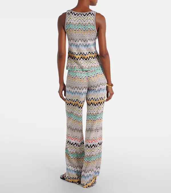 Missoni Wave High-rise Wide-leg Pants