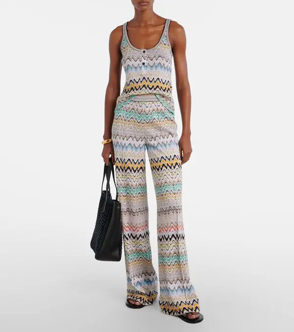 Missoni Wave High-rise Wide-leg Pants