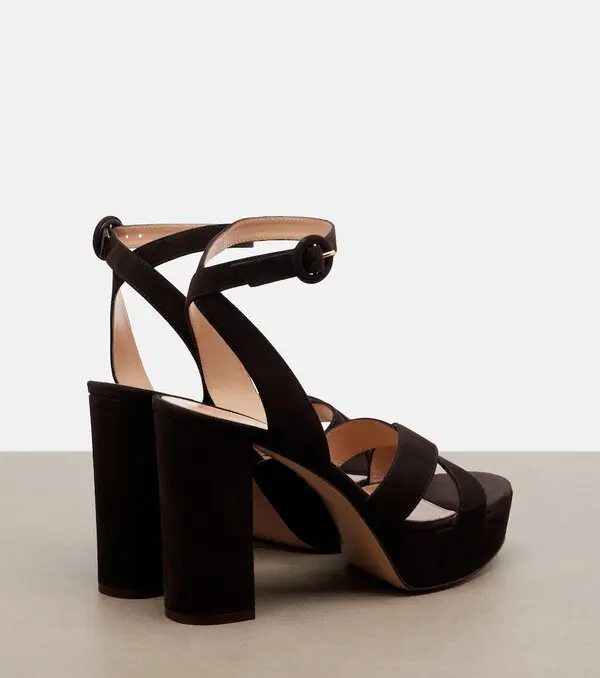 GIANVITO ROSSI Sabrina Suede Platform Sandals