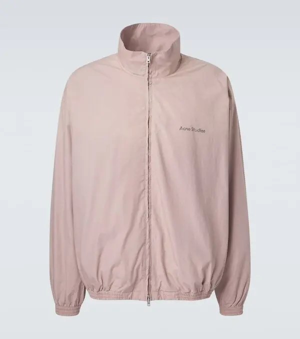 Acne Studios Logo Cotton Poplin Blouson Jacket - Beige