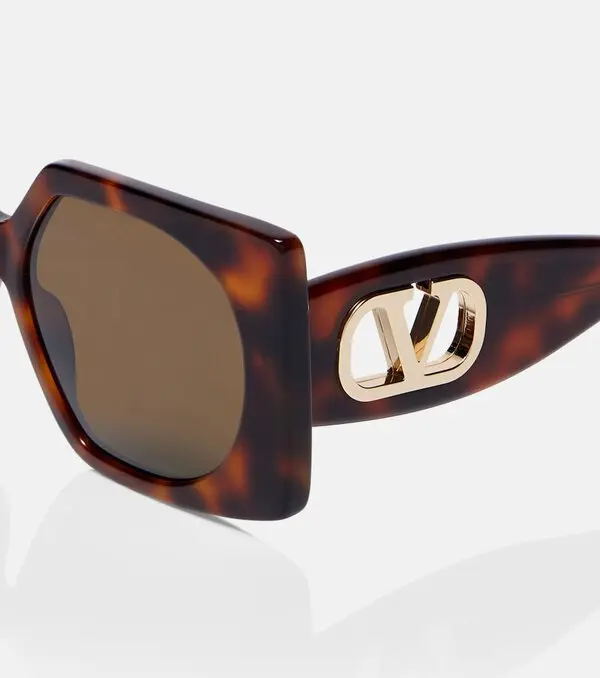 Valentino Garavani V Bold Vlogo Oversized Sunglasses - Brown