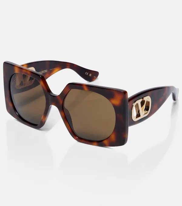 Valentino Garavani V Bold Vlogo Oversized Sunglasses - Brown