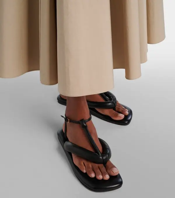 Givenchy Leather Boudoir Thong Sandals
