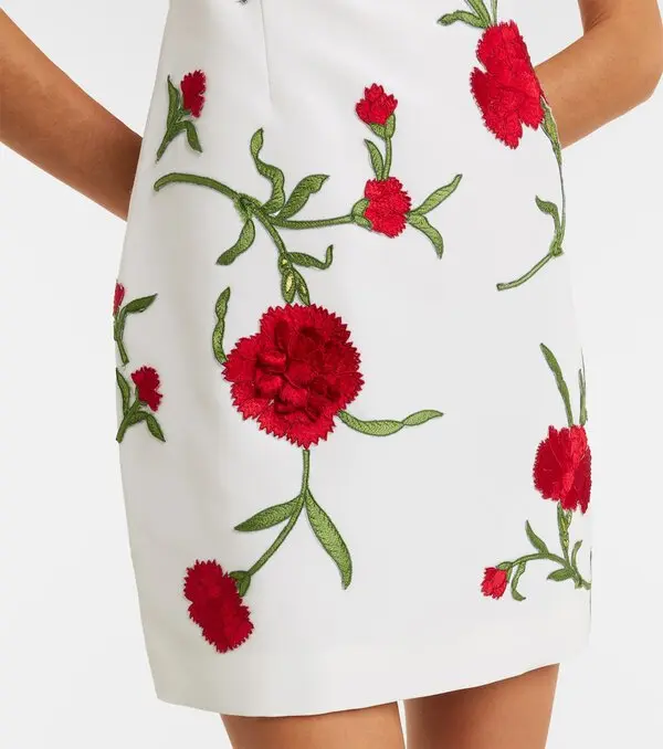 Carolina Herrera Floral Silk Mini Dress