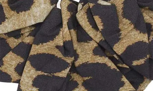 GANNI Print Cotton Scrunchie - Leopard