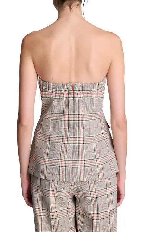 KENNETH COLE Plaid Strapless Vest