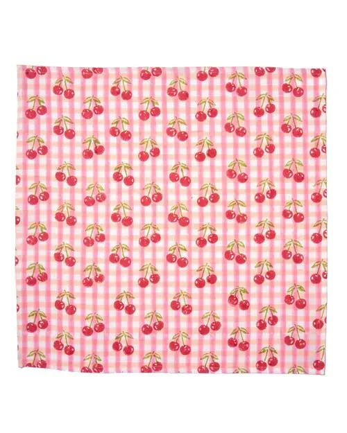 INNER CHILD Cherry Blockprint Napkinsset Of 4