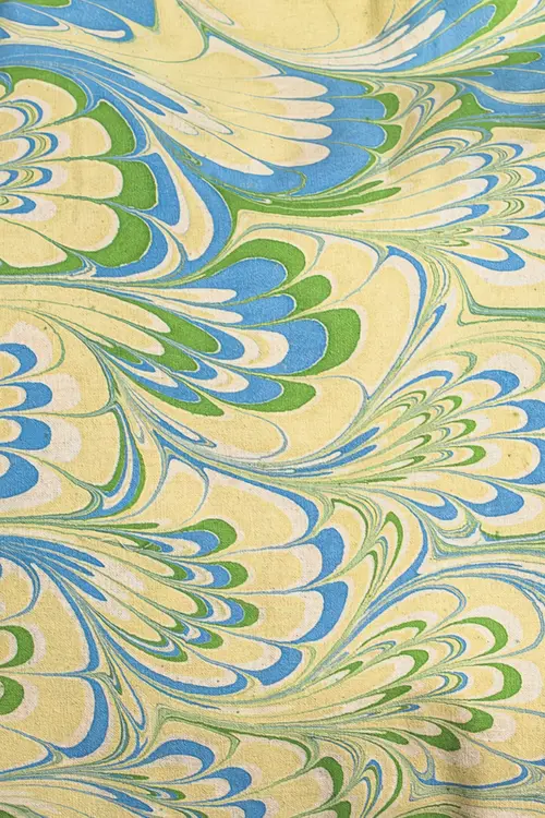 INNER CHILD Peacock Hand-marbled Pillowcover Only