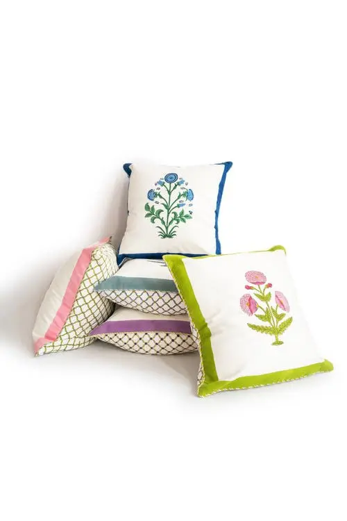 Inner Child Poppy Blockprint Pillowcover - Thumbnail 4