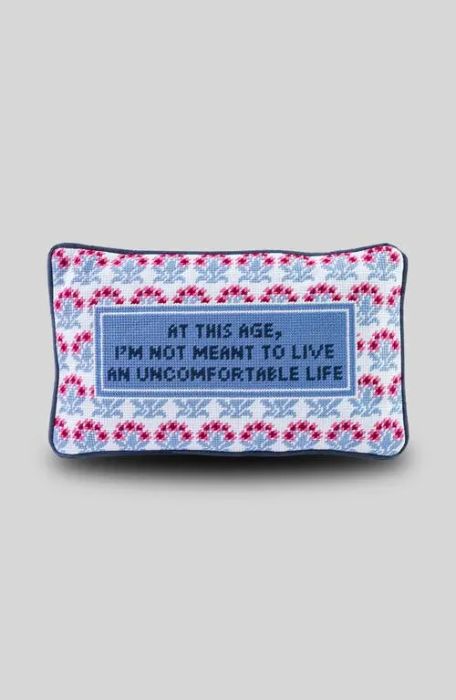 FURBISH Needlepoint Pillow - Uncomfortable