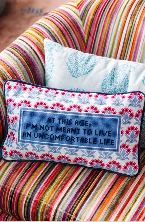 FURBISH Needlepoint Pillow - Uncomfortable