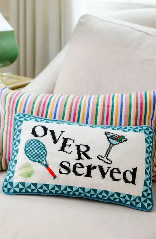 FURBISH Needlepoint Pillow - Overserved