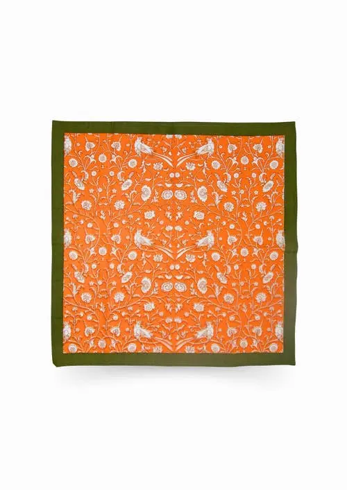 INNER CHILD Birds Of A Feather Blockprint Napkinsset Of 4