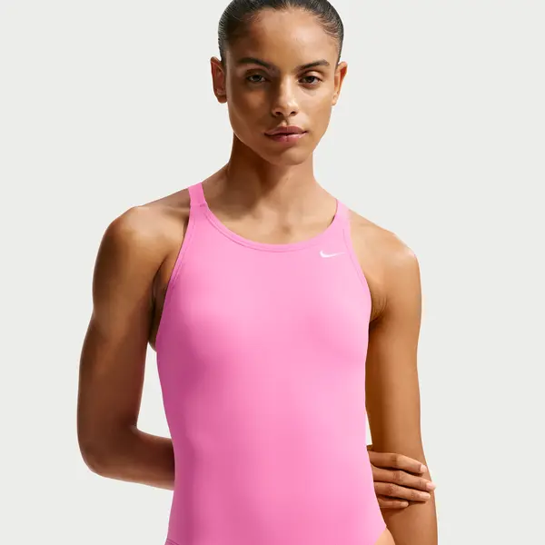 Nike Hydrastrong Essential Fastback One Piece Swimsuit - Pink