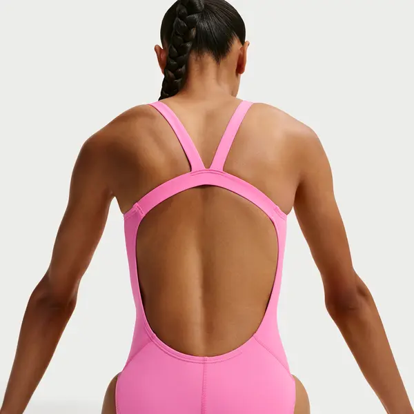 Nike Hydrastrong Essential Fastback One Piece Swimsuit - Pink