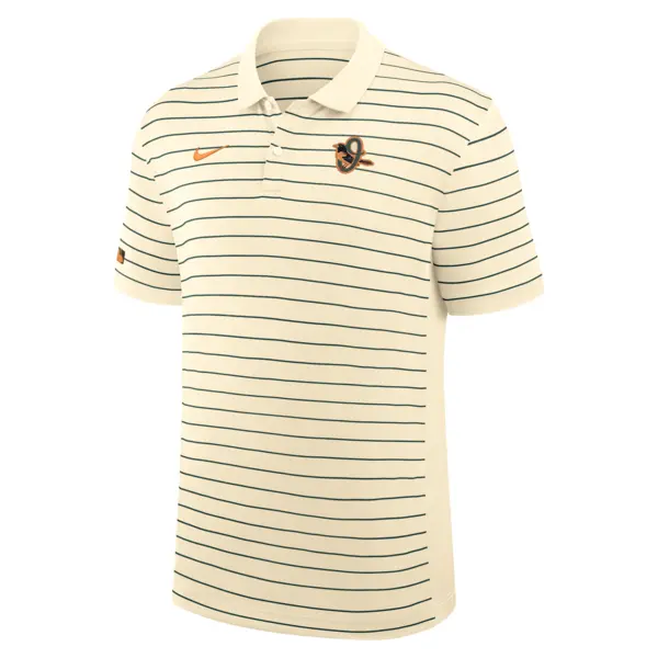 Nike Baltimore Orioles City Connect Striped Victory Dri-fit Mlb Polo - Brown