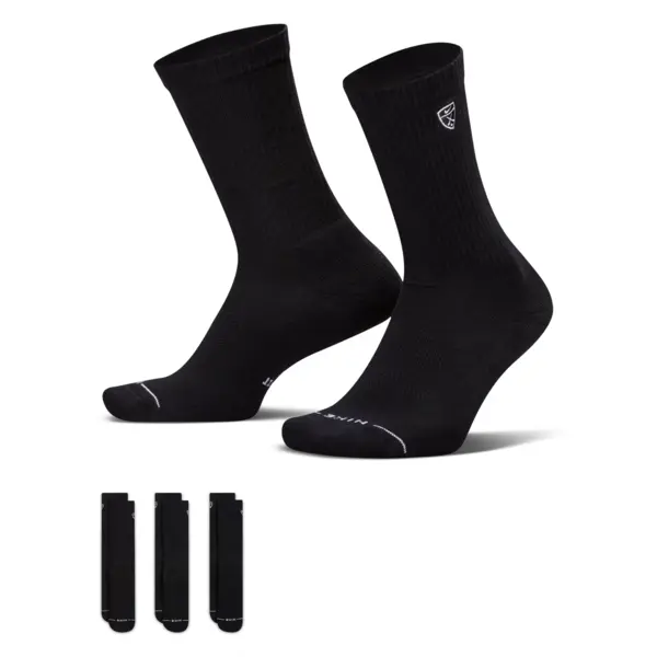 Nike Everyday Elevated Golf Crew Socks - Black