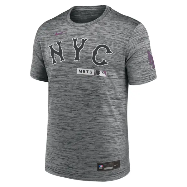 Nike New York Mets City Connect Velocity Dri-fit Mlb T-shirt - Grey