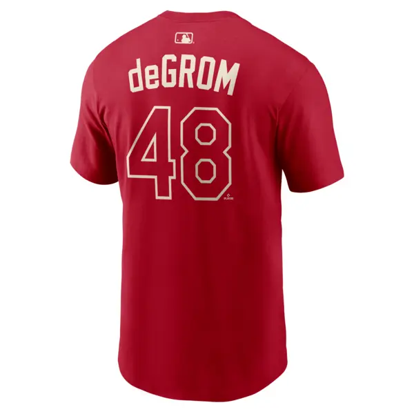 Nike Jacob Degrom Texas Rangers City Connect Mlb T-shirt - Red