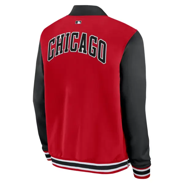Nike Chicago White Sox Authentic Collection City Connect Mlb Full-zip Bomber Jacket - Red