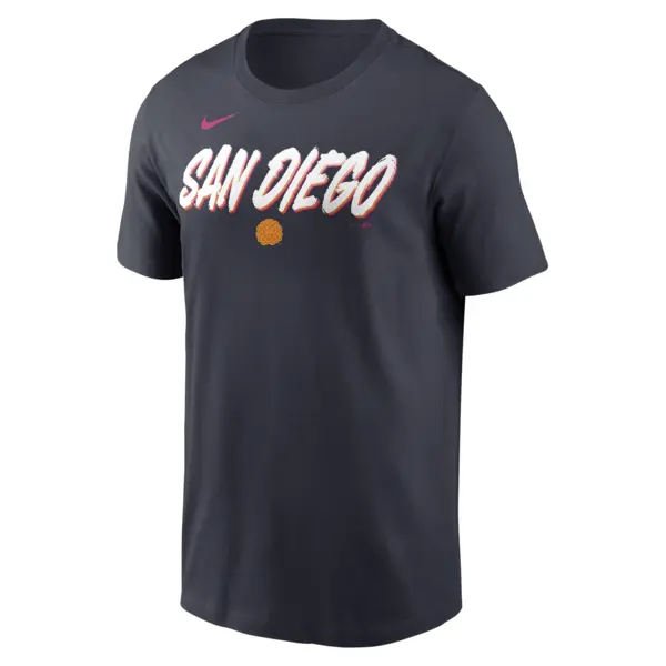 Nike San Diego Padres City Connect Wordmark Mlb T-shirt - Black