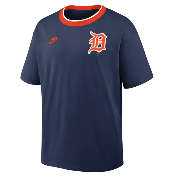 Nike Detroit Tigers Cooperstown Ringer Mlb T-shirt - Blue