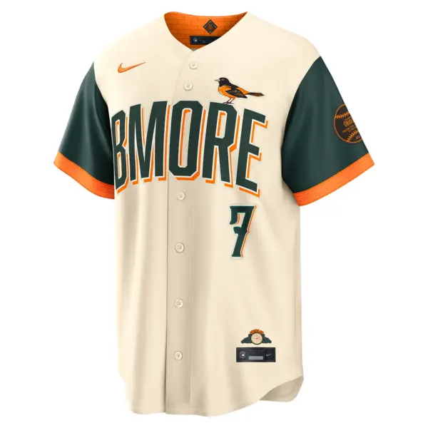 Nike Jackson Holliday Baltimore Orioles City Connect Mlb Stadium Jersey - Brown