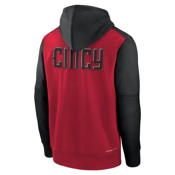 Nike Mlb Cincinnati Reds City Connect Therma Pullover Hoodie - Red