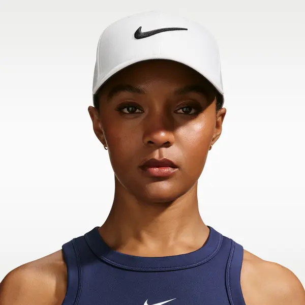 Nike Dri-fit Club Structured Swoosh Cap - White
