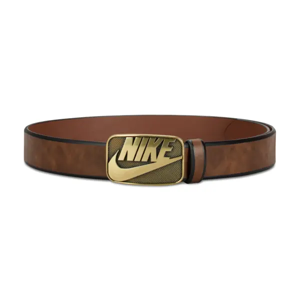 Nike Bevel-edge Belt With Cutout Buckle - Brown
