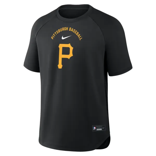 Nike Pittsburgh Pirates Authentic Collection Batting Practice Pregame Dri-fit Mlb Top - Black