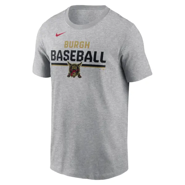 Nike Pittsburgh Pirates Stacked City Connect Mlb T-shirt - Grey