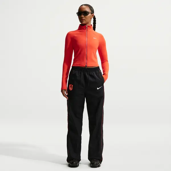 Nike Chelsea Fc Windrunner Soccer High-waisted Open-hem Pants - Blue