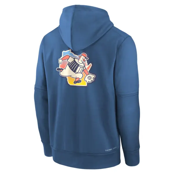 Nike Milwaukee Brewers City Connect Therma Mlb Pullover Hoodie - Blue