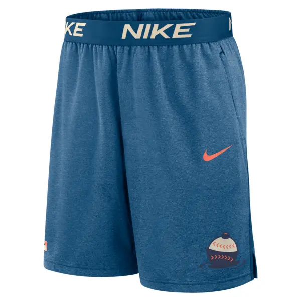 Nike Milwaukee Brewers City Connect Dri-fit Mlb Shorts - Blue