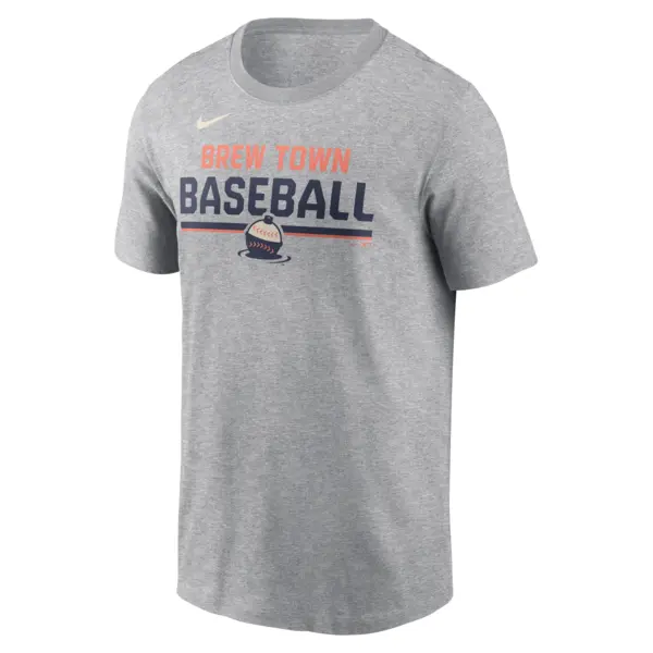 Nike Milwaukee Brewers Stacked City Connect Mlb T-shirt - Grey