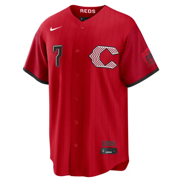 Nike Spencer Steer Cincinnati Reds City Connect Mlb Stadium Jersey - Red
