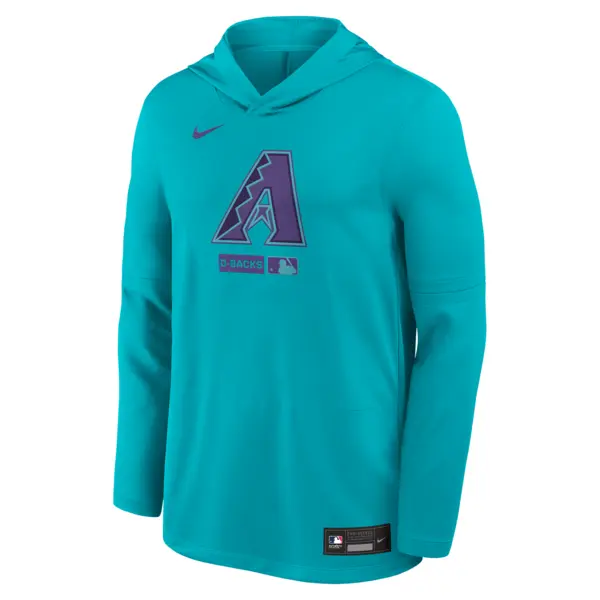 Nike Arizona Diamondbacks City Connect Dri-fit Mlb Long-sleeve Hooded Top - Blue
