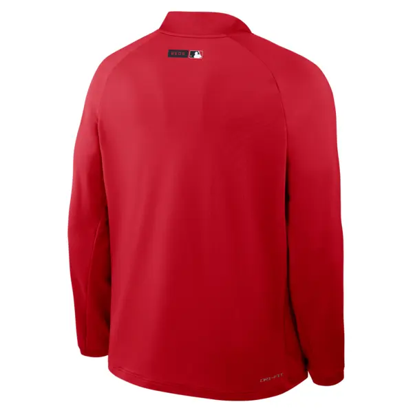 Nike Cincinnati Reds Dri-fit Mlb 1/2-zip Long-sleeve Top - Red
