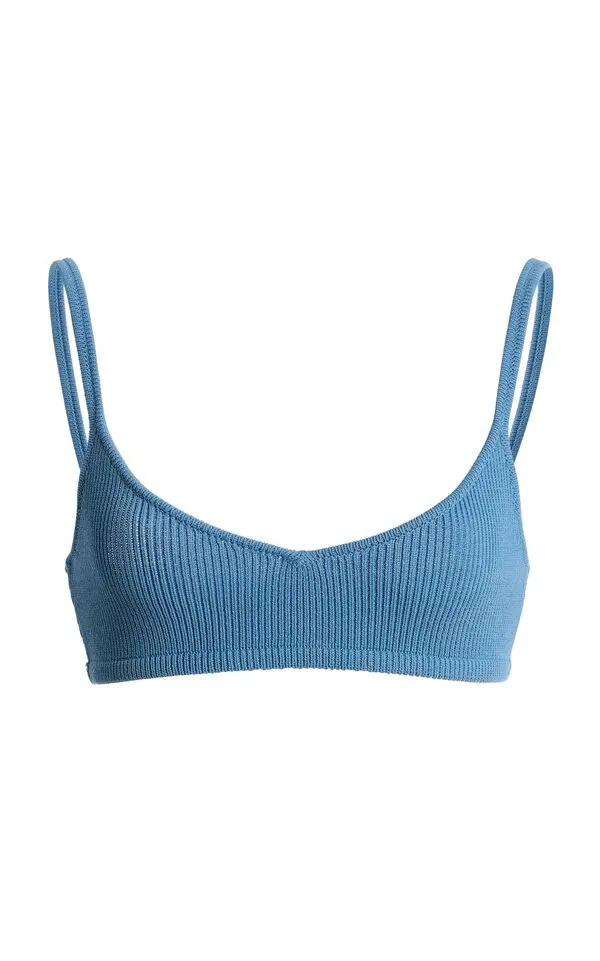 ELCE Essential Ribbed Bralette - Blue