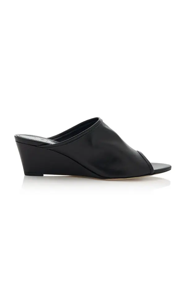 AeydĒ Suzanne Leather Mules - Black