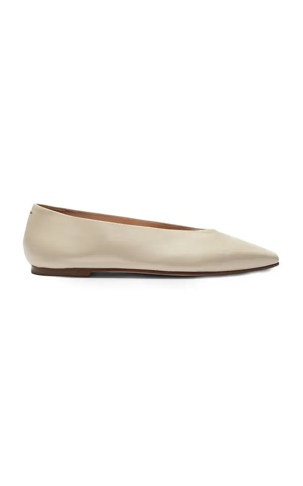 AeydĒ Betty Leather Ballet Flats - Ivory
