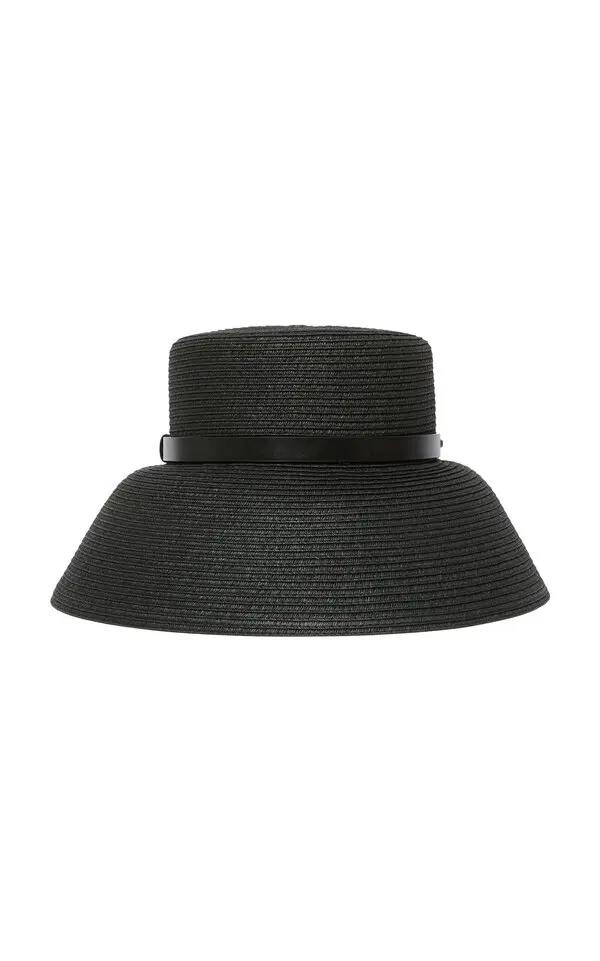 Max Mara Paper Yarn Lampshade Hat - Black