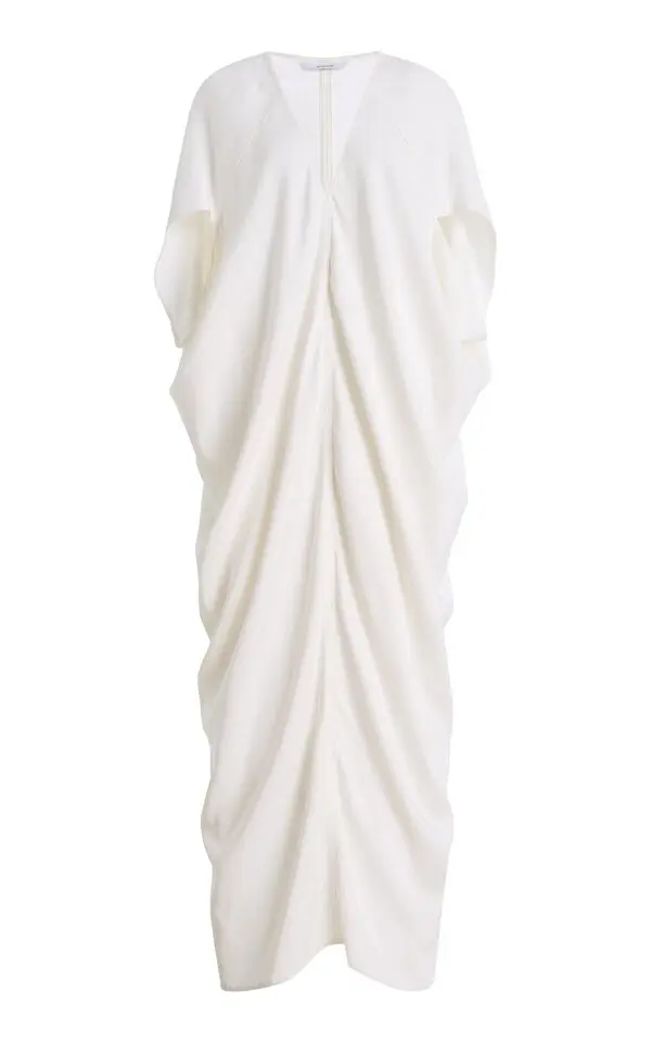 Bondi Born Lyon Satin Maxi Caftan Dress - White