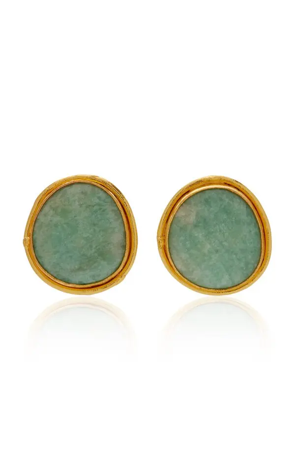 Sylvia Toledano Macaron Amazonite Earrings - Turquoise