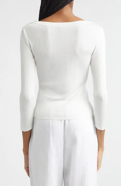Posse Aimee Knit Boat Neck Top - Ivory