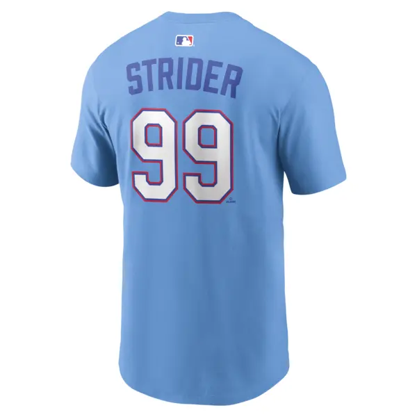 Nike Spencer Strider Atlanta Braves City Connect Mlb T-shirt - Blue